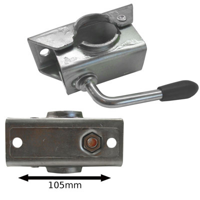 48mm Jockey Wheel or Prop Stand Clamp Pressed Steel TR026
