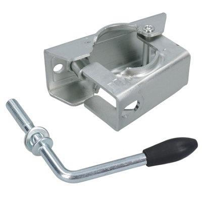 48mm Pressed Steel Jockey Wheel Clamp Prop Stand Trailer Caravan Zinc ...
