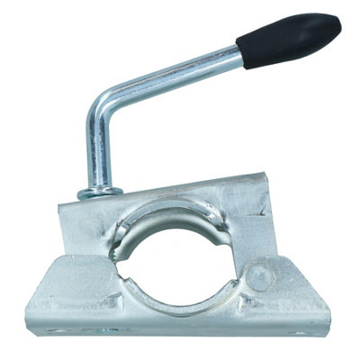 48mm Pressed Steel Jockey Wheel Clamp Prop Stand Trailer Caravan Zinc ...