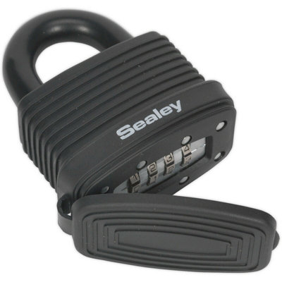 48mm STEEL BODY Weatherproof Outdoor Padlock 4 Digit Combination 10mm Shackle