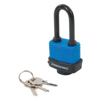 Buy 48mm Weatherproof Long Shackle Padlock Outdoor External Garage Shed ...