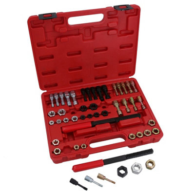 48pc Metric and Imperial UNF UNC Rethread Tap and Die Kit M6 - M14 1 ...