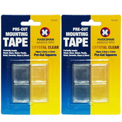 48pcs Professional Mounting Tapes Crystal Clear Squares Double Sided ...