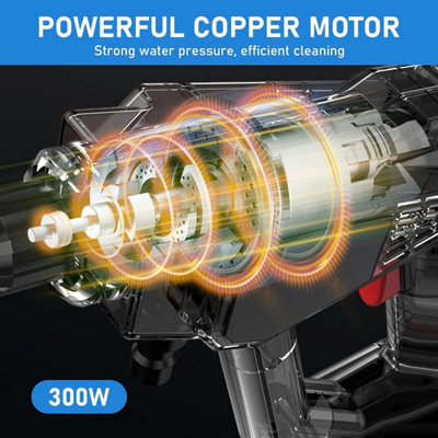 48V 1500W Portable Cordless Car High Pressure Washer with 2x batteries ...