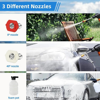 48V 1500W Portable Cordless Car High Pressure Washer with 2x batteries ...