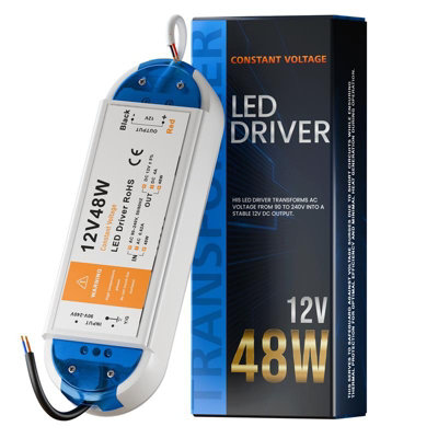 48W LED Driver DC 12V Transformer 12V 4A LED Power Supply Constant Low ...