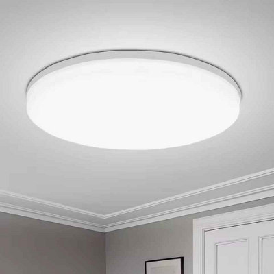 48W Round LED Ceiling Light 30CM Cold White for Living Room Bedroom Kitchen