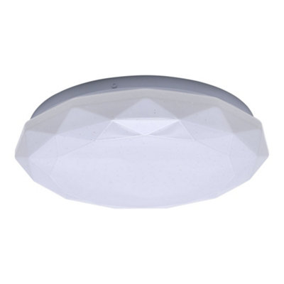 48W Ultra-thin Diamond Translucent Acrylic Shade Ceiling Light, 38cm Dia