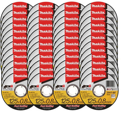 48X Makita B-45733 Fast Cutting Thin Metal Grinder Disc 125mm x 0.8mm x ...