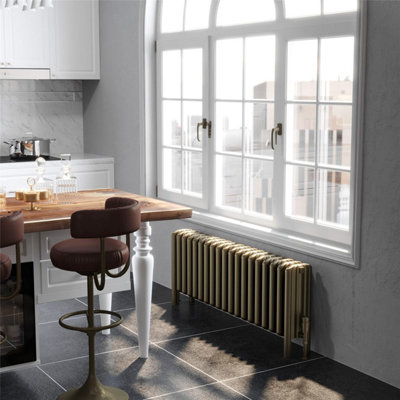 490mm (H) x 1220mm (W) - Bronze Horizontal Aluminum Radiator (Sibley ...