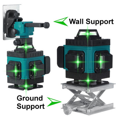 4D 16 Line Green Beam Self-Levelling 360 Laser Level for DIY & Building