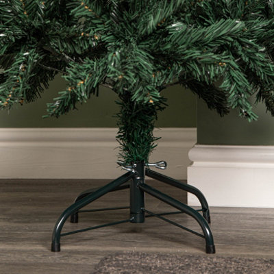 4ft (1.2m) Green Artificial Christmas Tree with Green Metal Stand and ...