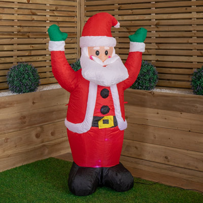 4ft (120cm) LED Outdoor Christmas Inflatable Santa Claus Indoor ...