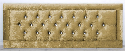 4ft 26inch Gold Crush Velvet Miami With Crystal Buttons