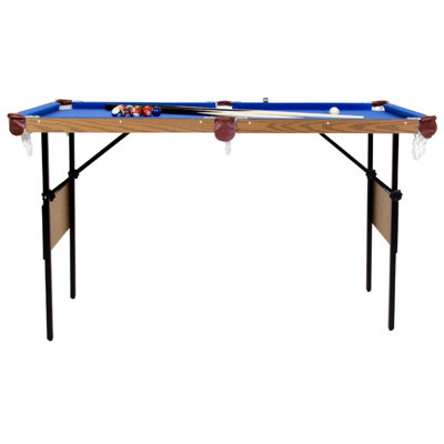 4ft 6in Blue Pool Games Table Including Balls & 2 Cues