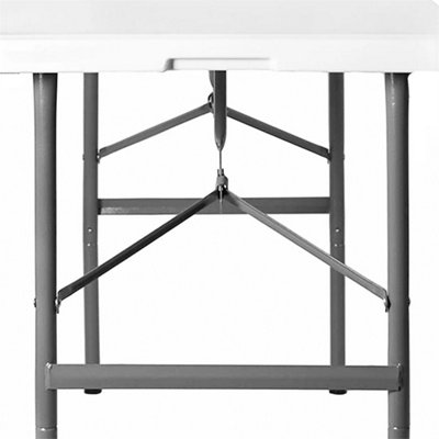 4ft Heavy Duty Plastic Folding Camping Table with Carry Handle