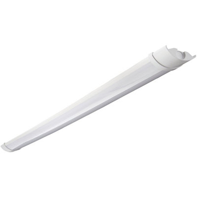 4ft IP65 Flush Batten Light - 18W Daylight White LED - Opal & Gloss ...
