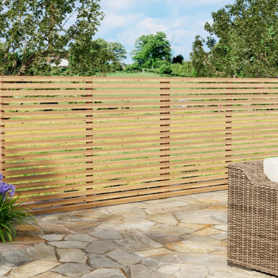 4FT Lap Wooden Fence panel for Garden and Patio Landscaping 1.8m W x 1 ...