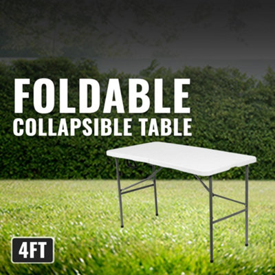 4Ft Plastic Table For BBQ Party Camping Buffet