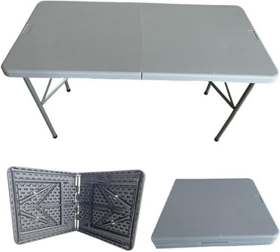 4Ft Plastic Table For BBQ Party Camping Buffet
