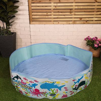 4ft Rigid Wall Garden kids Childrens Water Paddling Pool Fun Design ...