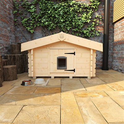 4FT X 5FT (1069MM X 1396MM) HORSFORTH DELUXE CAT LOG CABIN 28MM