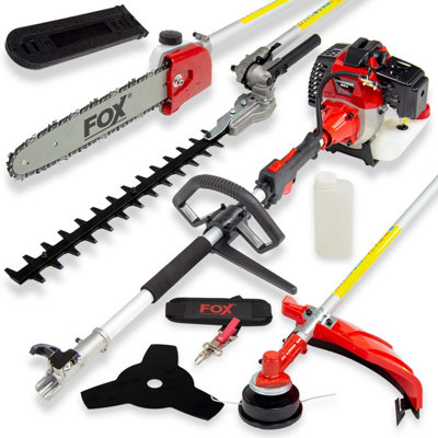 4in1 Multi-tool Fox Wolf Petrol 43cc Brushcutter, Grass Line Trimmer ...