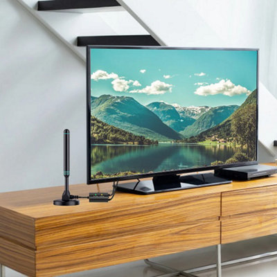4K 1080P HD TV Antenna with Signal Amplifier Indoor Outdoor High Gain ...