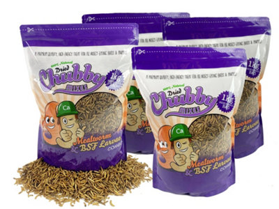 4Kg Dried Chubby Mixes Mealworms & Black Soldier Fly Larvae