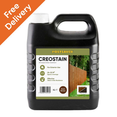 4L Creostain Fence Stain & Shed Paint (Dark Brown) - Creosote ...