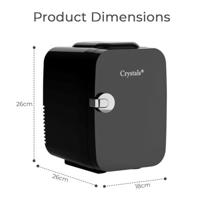 4L Mini Fridge Portable Cooler and Warmer Ice Box Table Top Bedroom ...