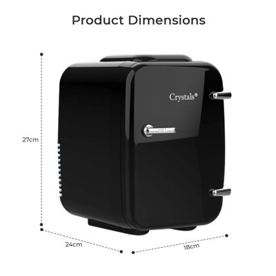 4L Portable Mini Fridge Table Top Electric Small Cooler Bedroom Ice Box ...