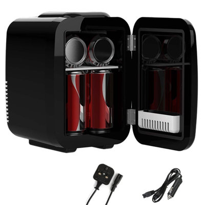 4L Portable Mini Fridge Table Top Electric Small Cooler Bedroom Ice Box ...