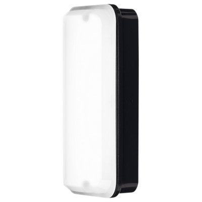 4lite Lorica Outdoor Rectangular Bulkhead (Black) 960lm Outdoor Bulk ...