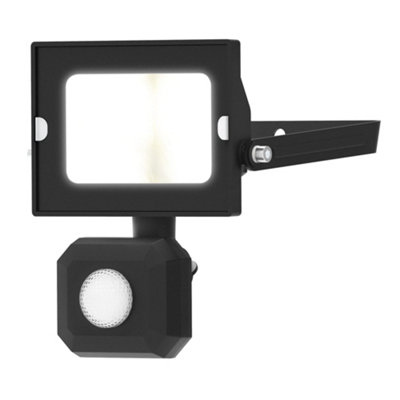 4lite Outdoor LED Floodlight with PIR Sensor - 10W 850lm IP44 Security ...