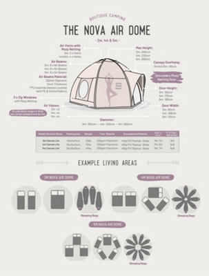 4m Nova Air Dome Tent - Canvas Lite 200