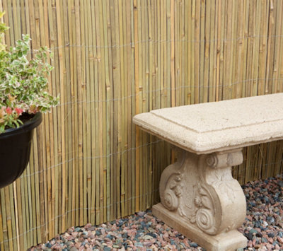 4m x 1.2m Bamboo Split Slat Fencing Screening Rolls for Garden Outdoor ...