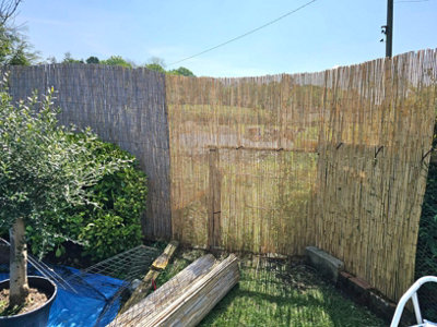 4m x 1.8m Natural Bamboo Screening Roll Panel Fence Peeled Reed Fencing ...