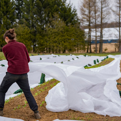4m x 10m 17gsm Yuzet Frost Protection Fleece Winter Plant Cover Shrubs ...
