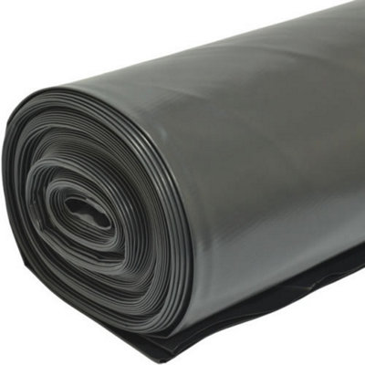 4M X 25M 1000G Black Heavy Duty Polythene Plastic Building Dust Rubble ...