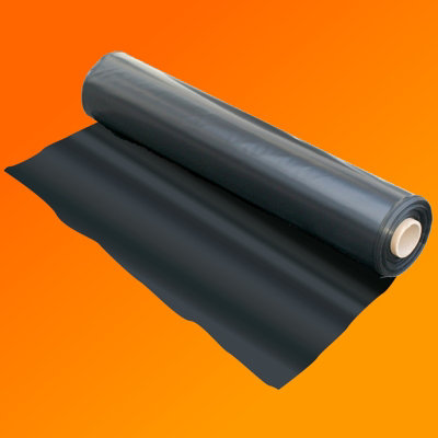 Buy 4M X 25M 750G BLACK HEAVY DUTY POLYTHENE PLASTIC SHEETING GARDEN ...