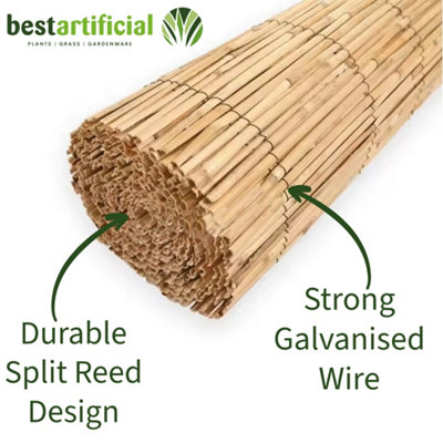 4m x 2m Split Reed Fencing Screening Rolls for Garden Outdoor Privacy