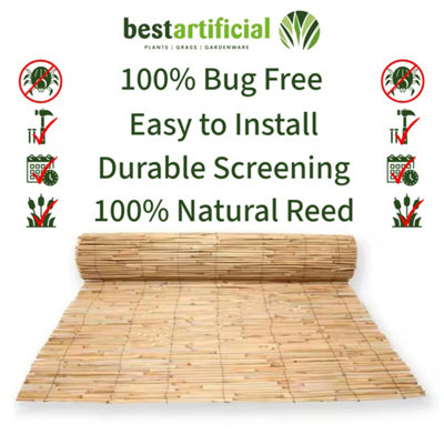 4m x 2m Split Reed Fencing Screening Rolls for Garden Outdoor Privacy