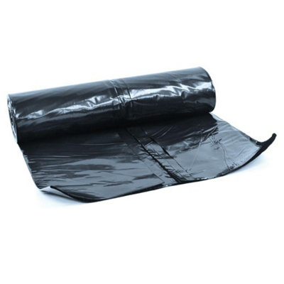 4M X 5M 500G BLACK HEAVY DUTY POLYTHENE PLASTIC SHEETING GARDEN DIY ...