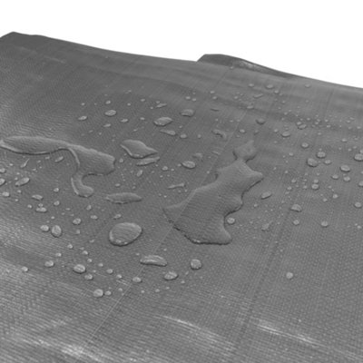 4m x 5m Heavy duty gray waterproof tarpaulin/ground sheet ,uv resistant ...