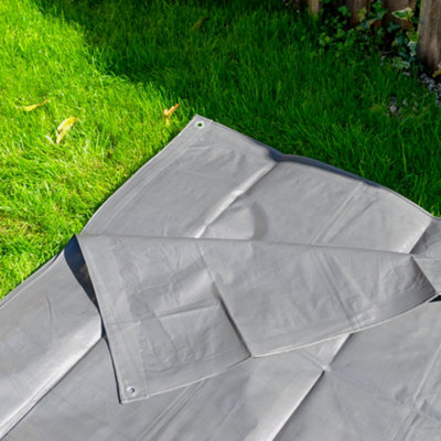 4m x 5m Heavy duty gray waterproof tarpaulin/ground sheet ,uv resistant ...
