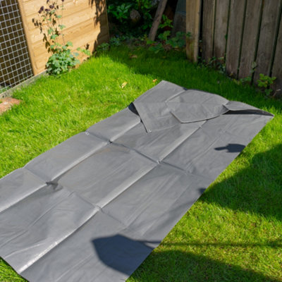 4m x 6m Heavy duty gray waterproof tarpaulin/ground sheet ,uv resistant ...