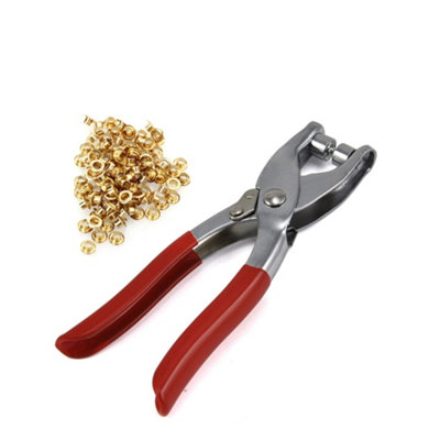 4mm Eyelets with Plier, Gold Eyelets Grommets - 100pcs