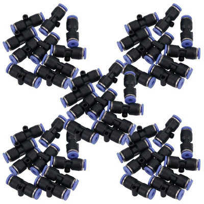 4mm (OD) Pneumatic Air Straight Hose Pipe Tube Inline Push Connector ...