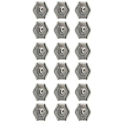 4mm Simplex Wire Rope / Cable Clamp Grips 18 PACK Zinc Plated